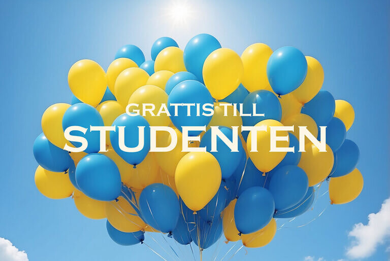 Grattis till studenten - Grattiskort - Gratis vykort